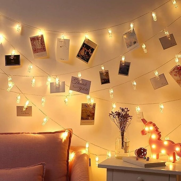 Party Supplies | Led Photo Clip String Lights 5m Usb Powered 8 Mode ...